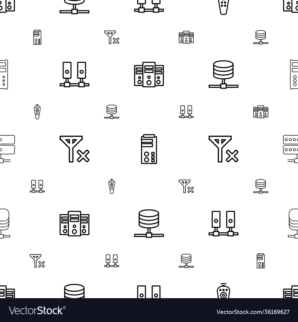 Remote icons pattern seamless white background Vector Image