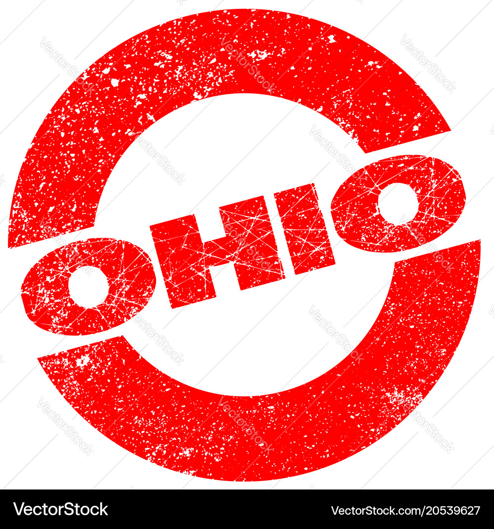 Rubber ink stamp ohio Royalty Free Vector Image