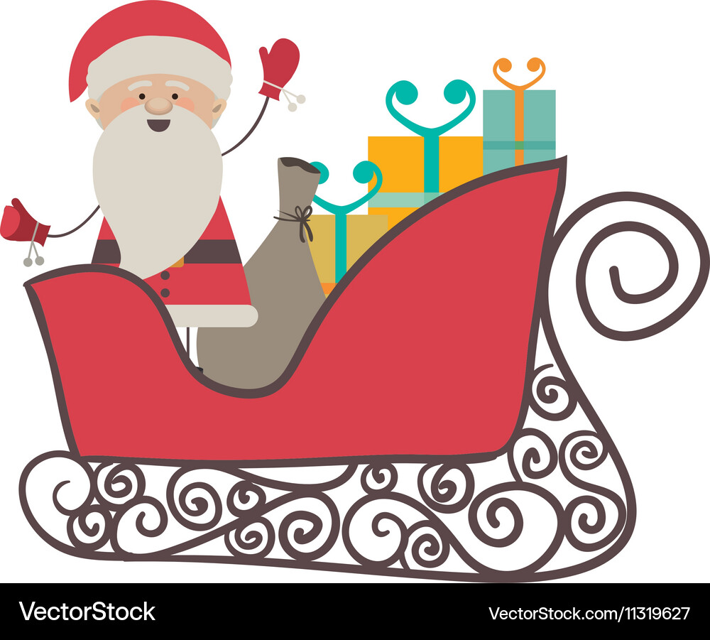 Santa claus cartoon icon image Royalty Free Vector Image