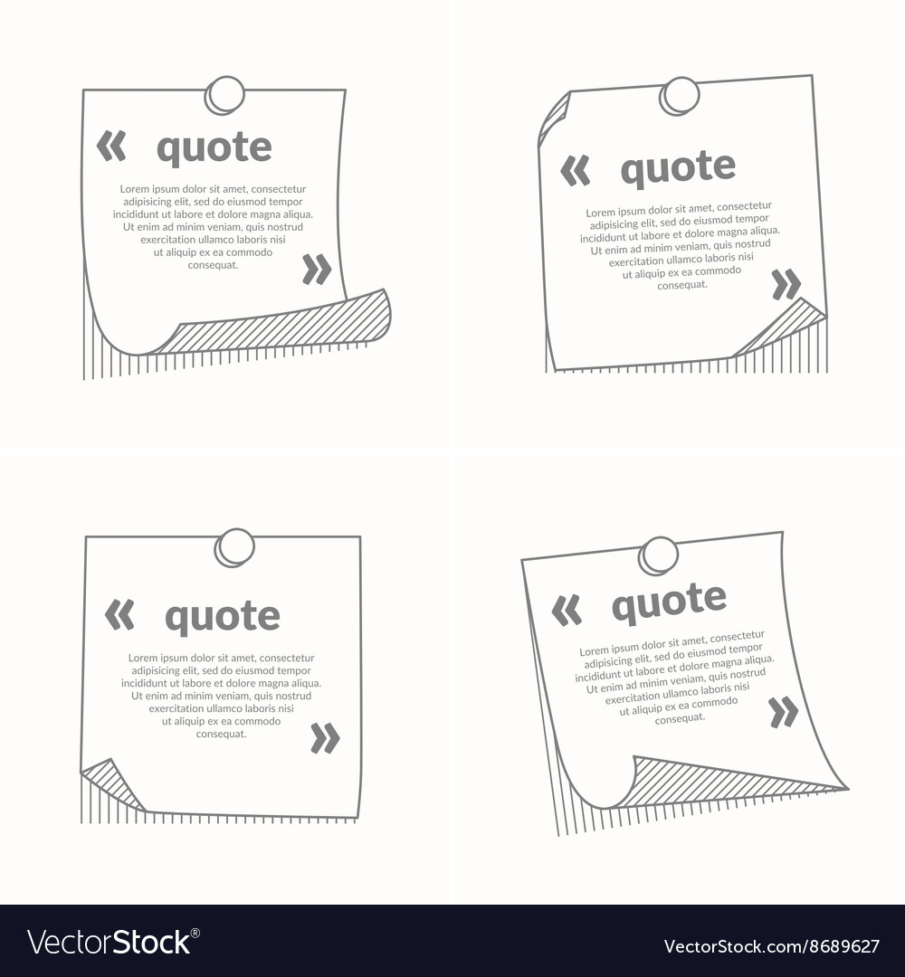 Template for quotation Royalty Free Vector Image