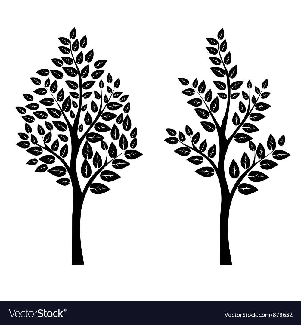 Black tree Royalty Free Vector Image - VectorStock