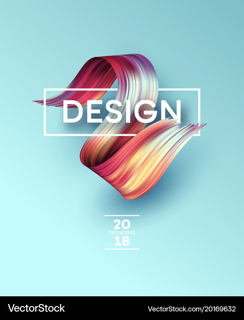Bright color paint stains for modern poster Vector Image