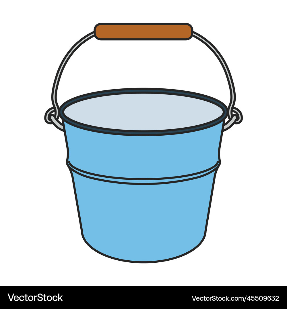 Bucket iconcolor logo isolated on white Royalty Free Vector