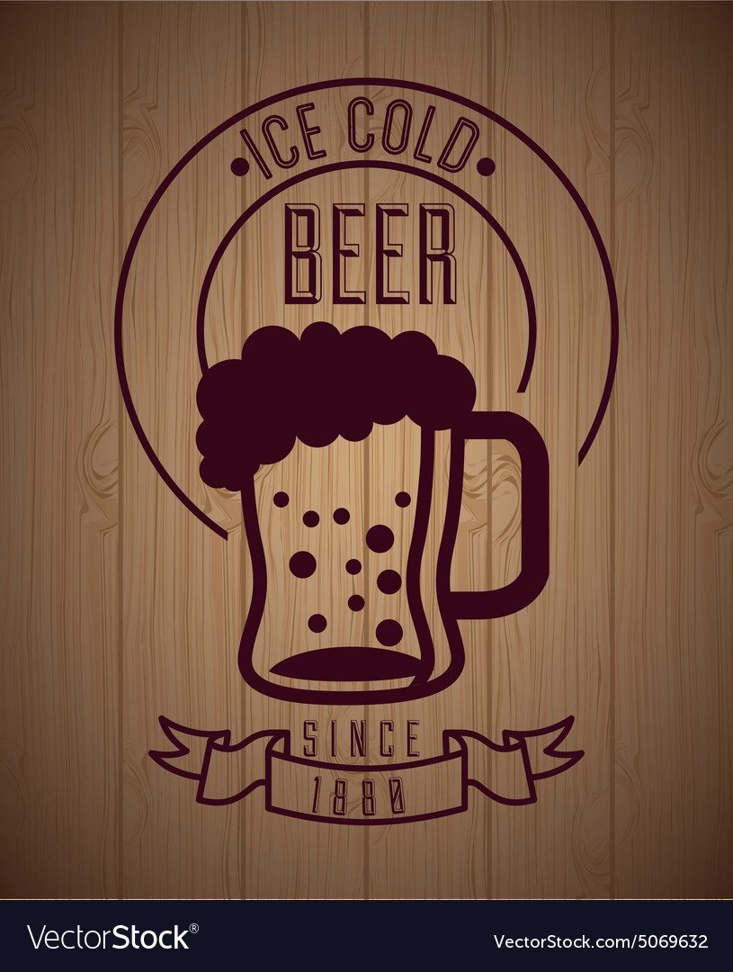 Cold beer Royalty Free Vector Image - VectorStock