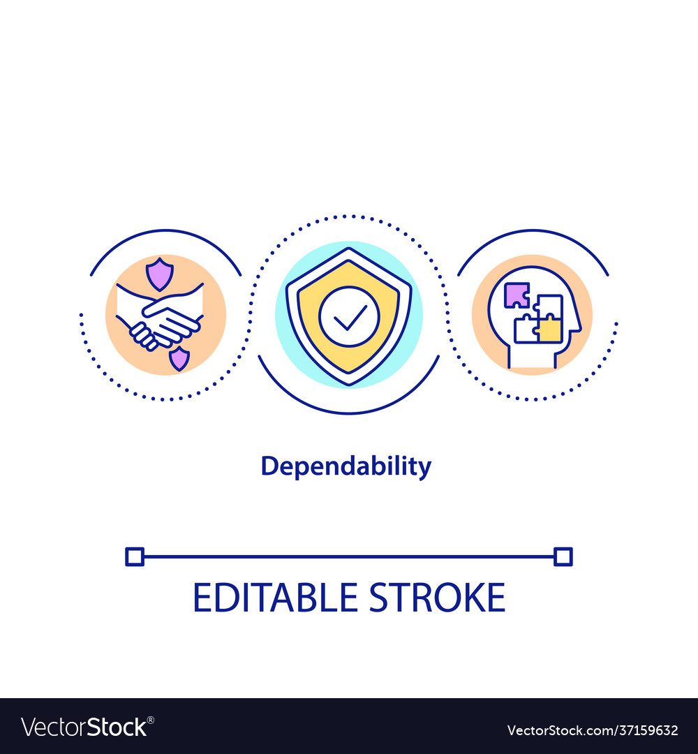 Dependability concept icon Royalty Free Vector Image