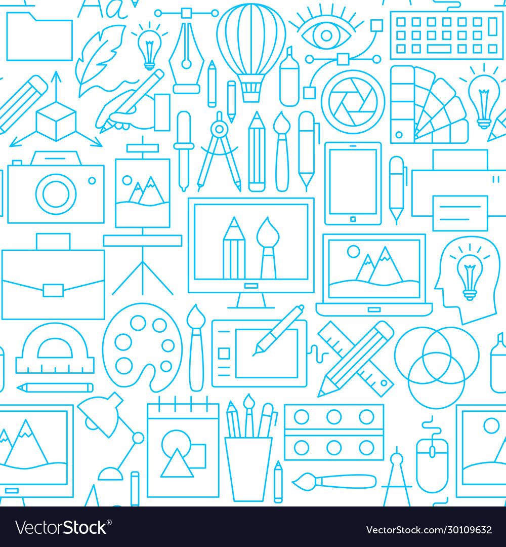 Design line seamless pattern Royalty Free Vector Image
