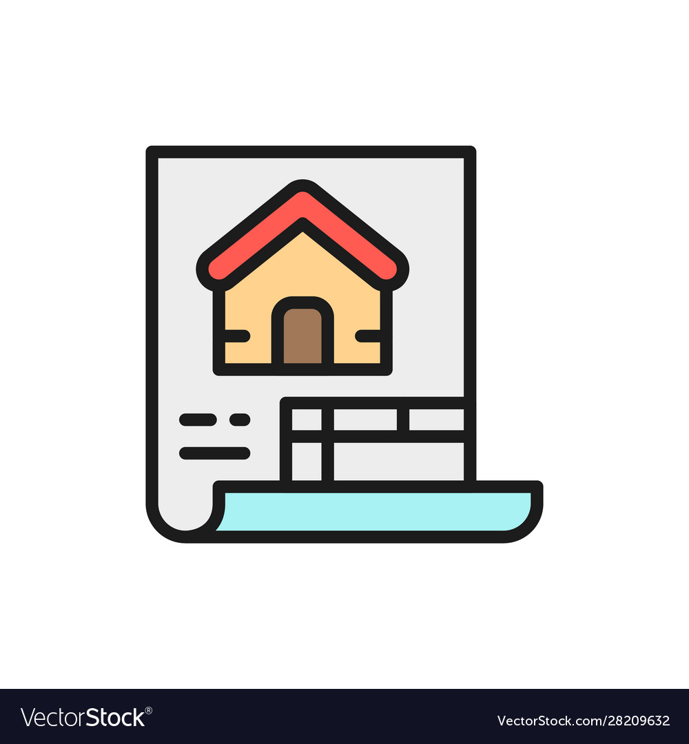 Estimate construction document house plan flat Vector Image