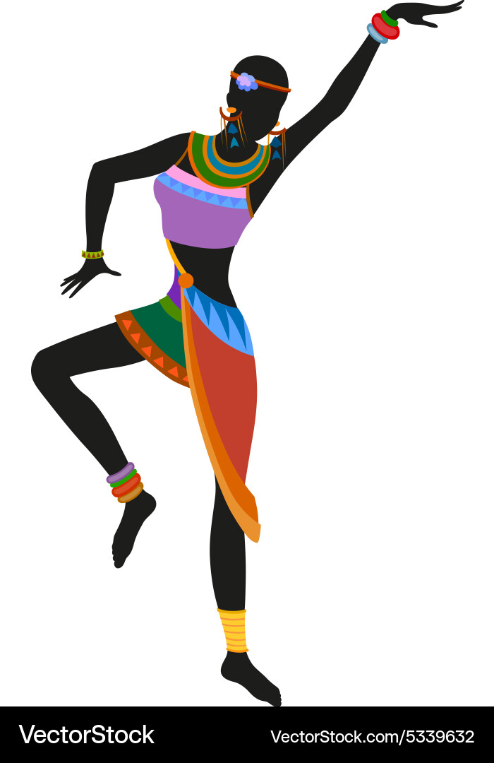 Ethnic dance african woman Royalty Free Vector Image