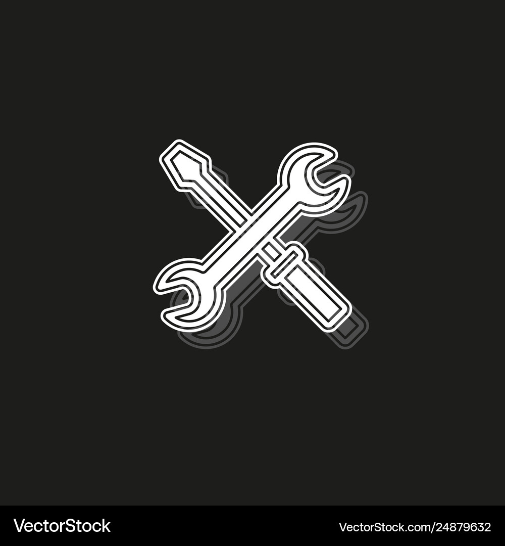 Repair tools - maintenance sign symbol Royalty Free Vector