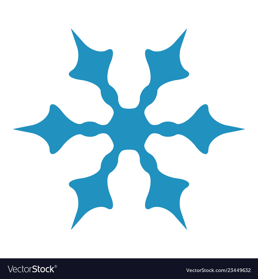 Simple isolated snowflake Royalty Free Vector Image