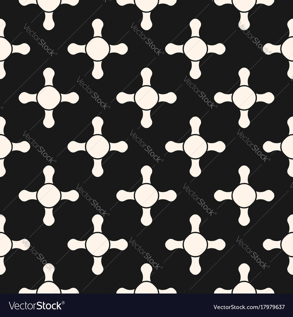 Abstract Monochrome Geometric Seamless Pattern Vector Image