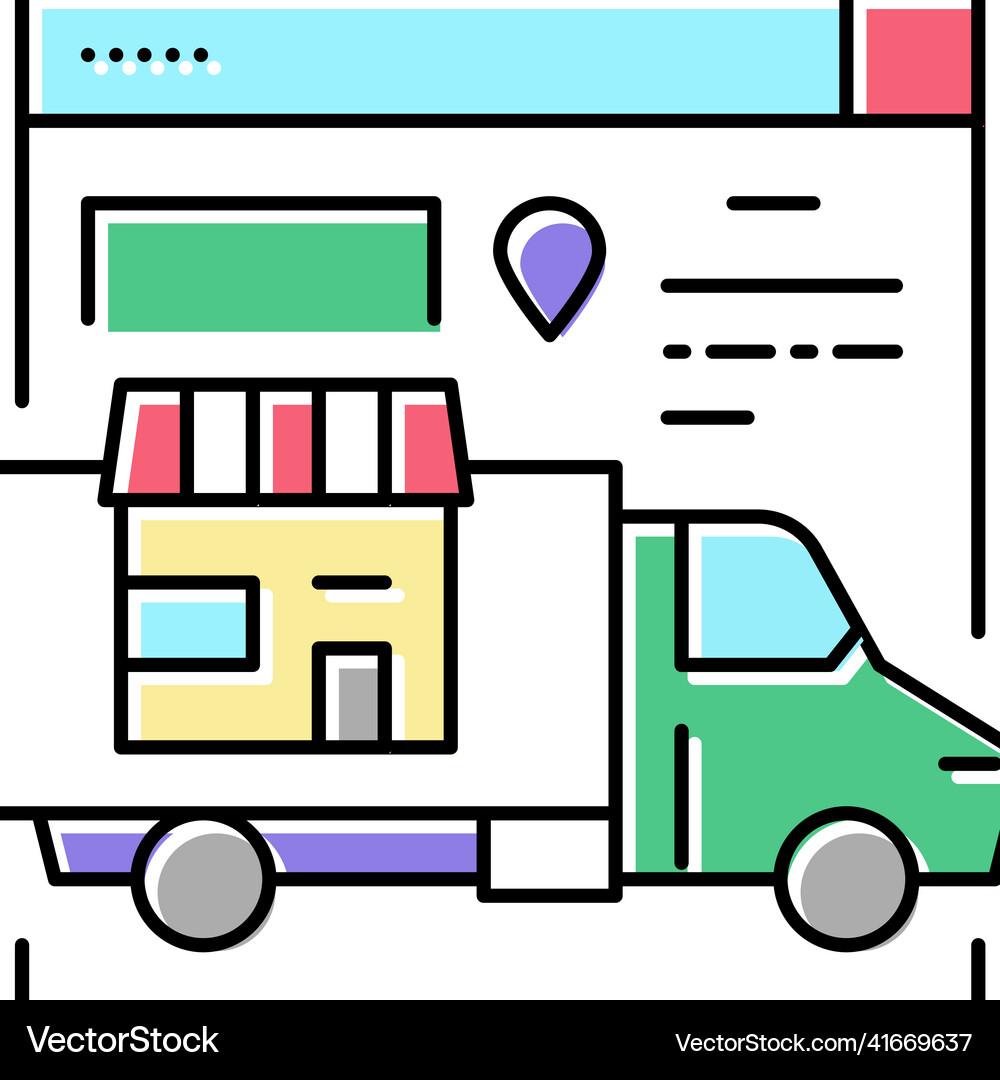 Distribution and delivery service color icon Vector Image