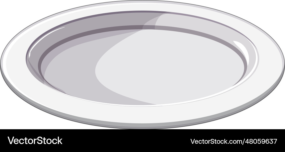 Food plate white cartoon Royalty Free Vector Image