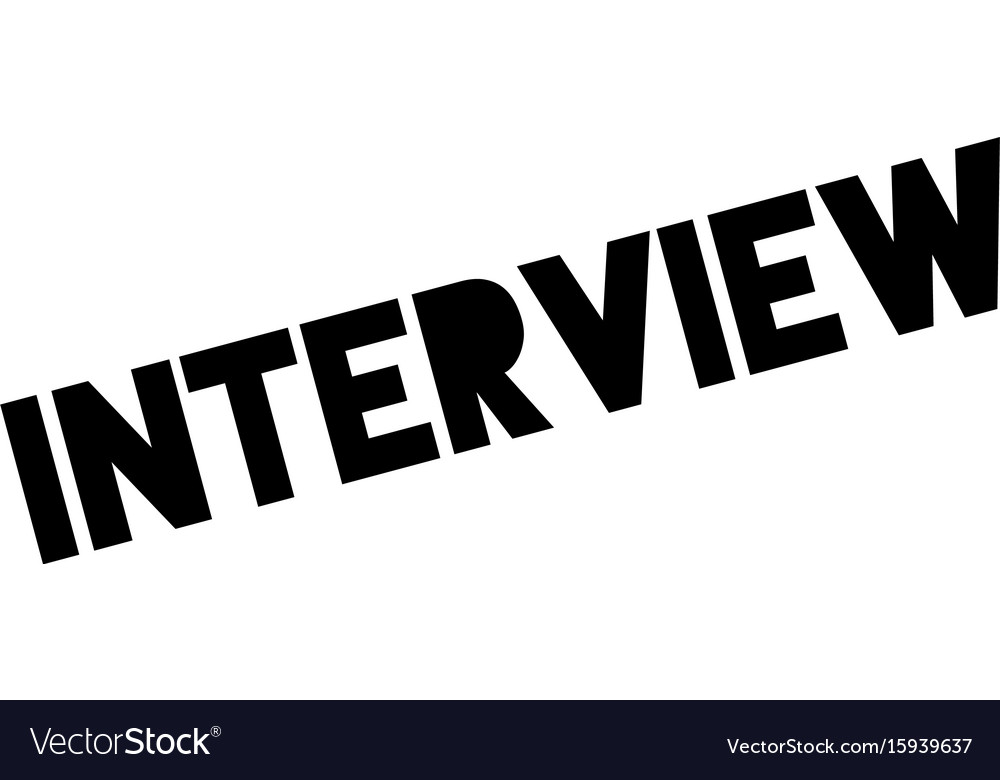 Interview rubber stamp Royalty Free Vector Image