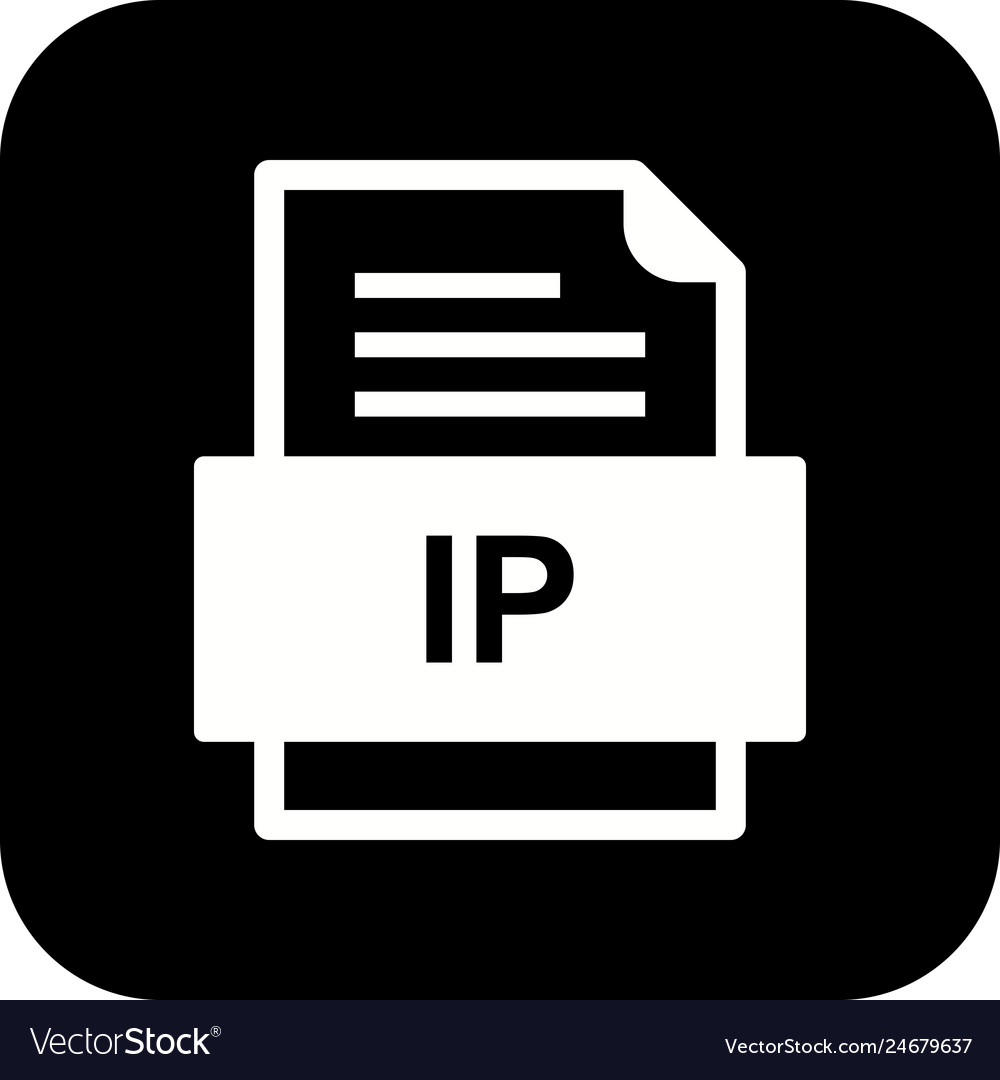 Ip file document icon Royalty Free Vector Image