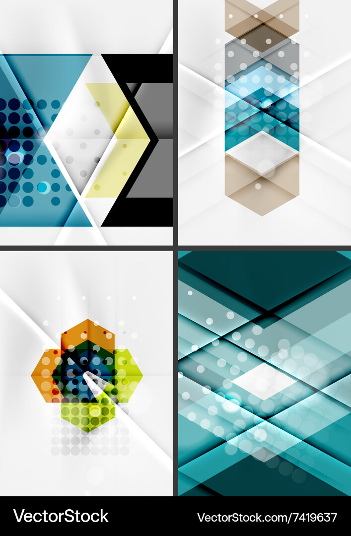 Set of angle and straight lines design abstract Vector Image