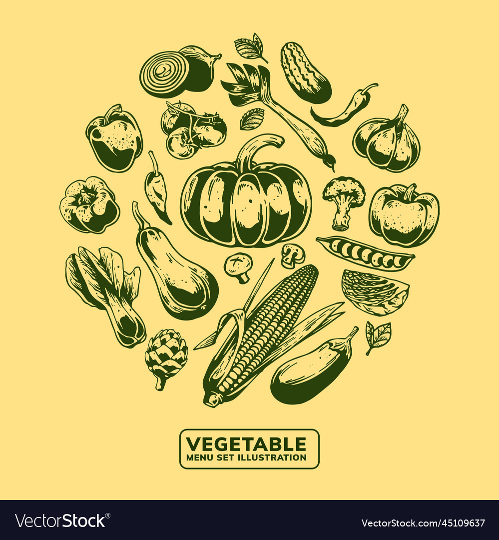Vegetable element design Royalty Free Vector Image