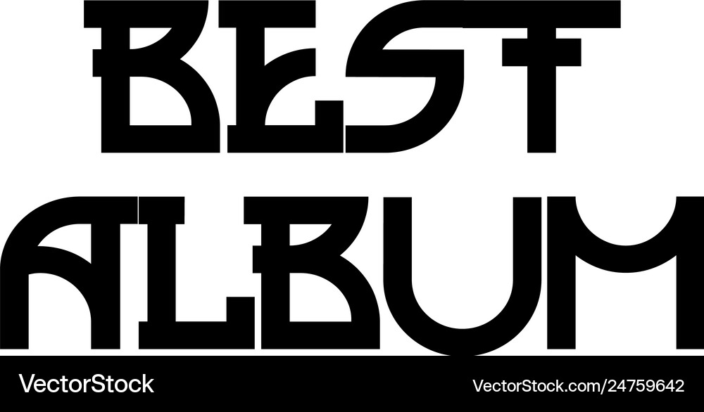 Best album stamp on white Royalty Free Vector Image