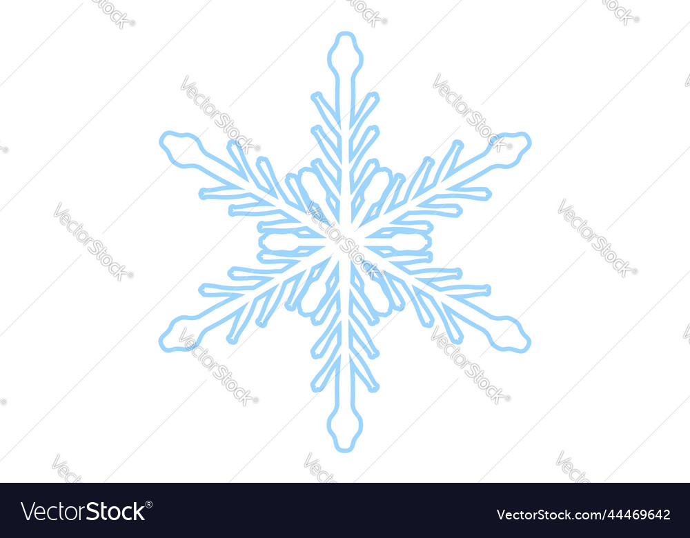 Blue snowflake Royalty Free Vector Image - VectorStock