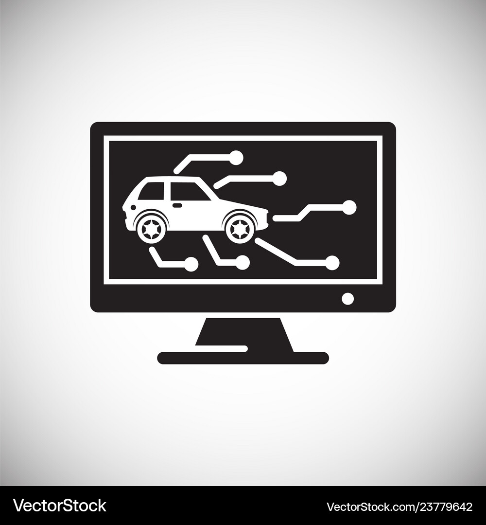 Car service icon on white background for graphic Vector Image