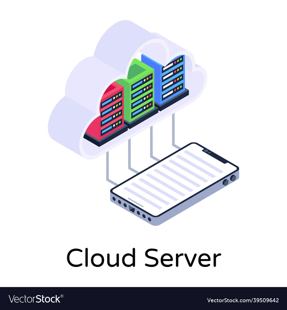 Cloud server Royalty Free Vector Image - VectorStock