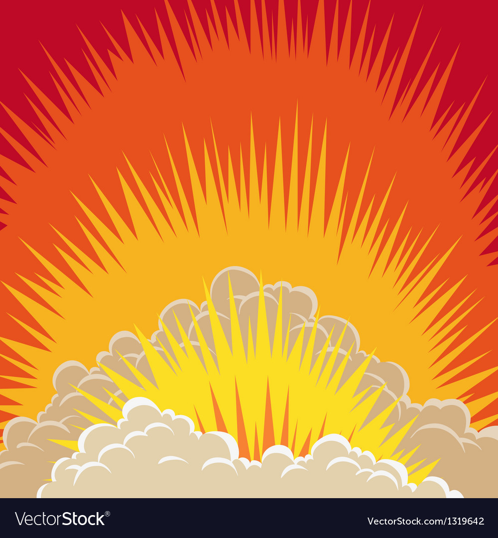 Explosion clouds Royalty Free Vector Image - VectorStock