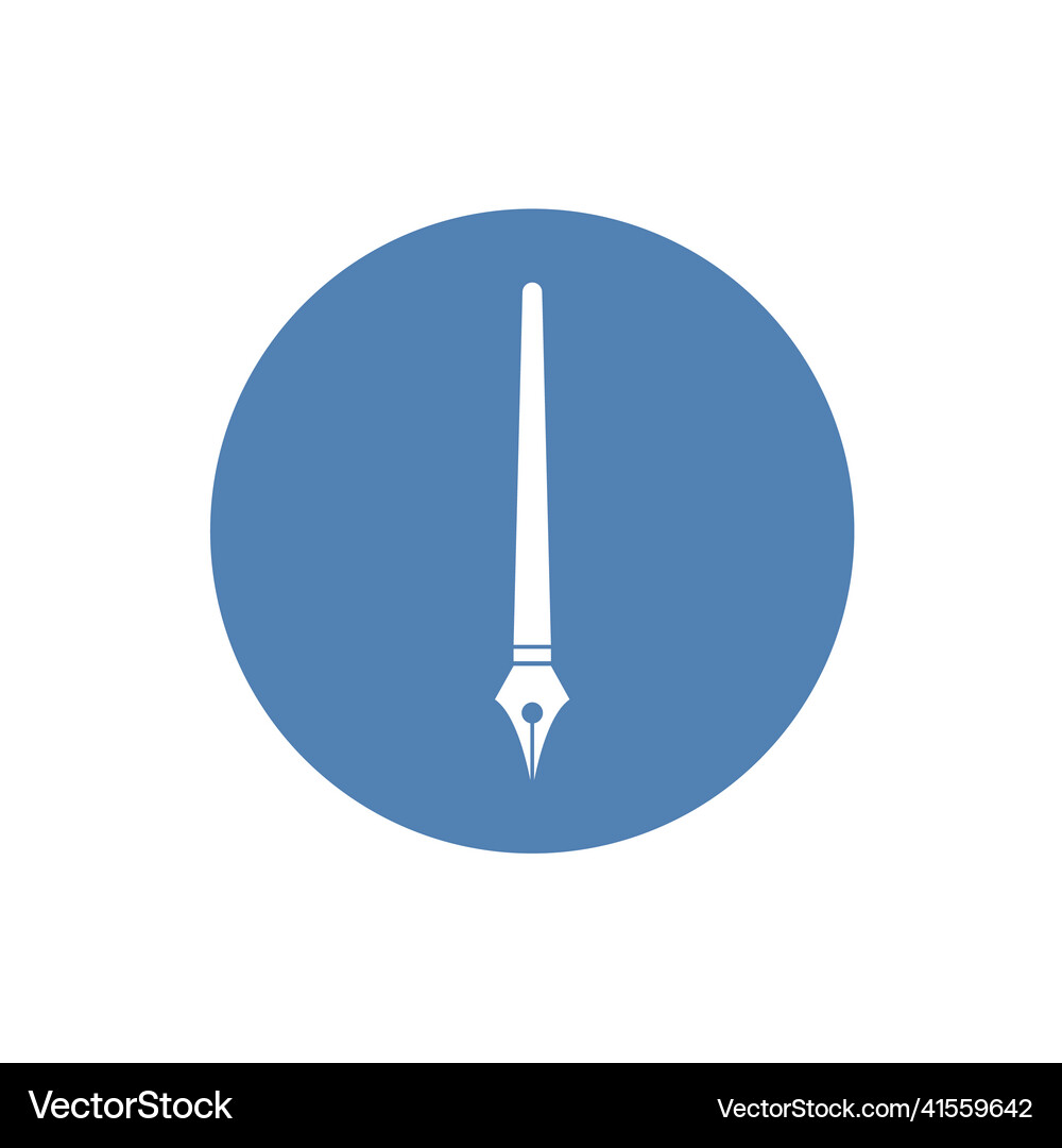 Fountain pen nib icon isolated on white Royalty Free Vector