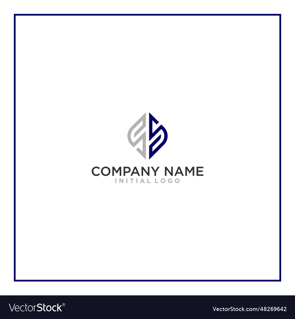 Letter ss initial monogram logo design Royalty Free Vector