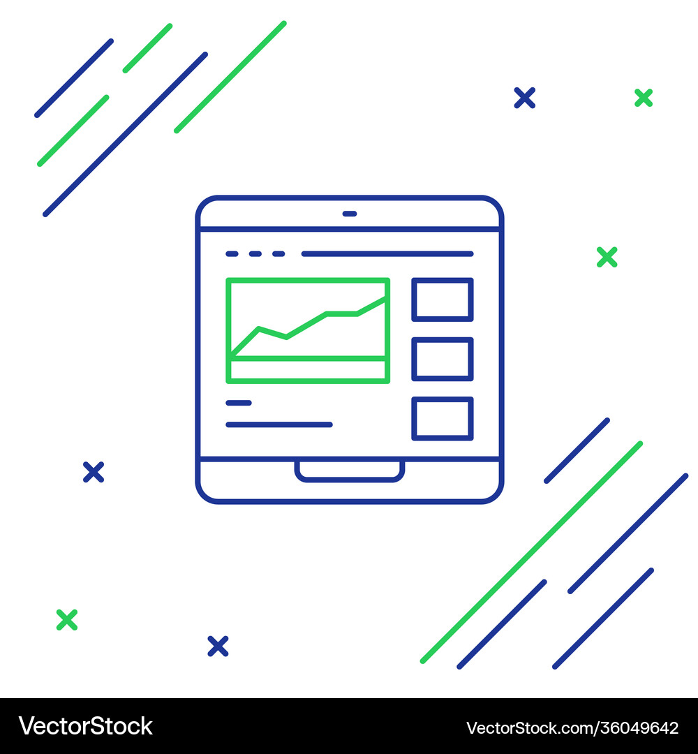 Line trading courses icon isolated on white Vector Image