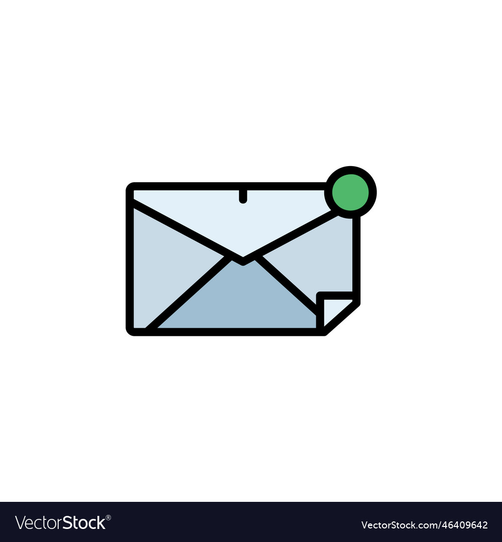 Message icon filled line style perfect for Vector Image