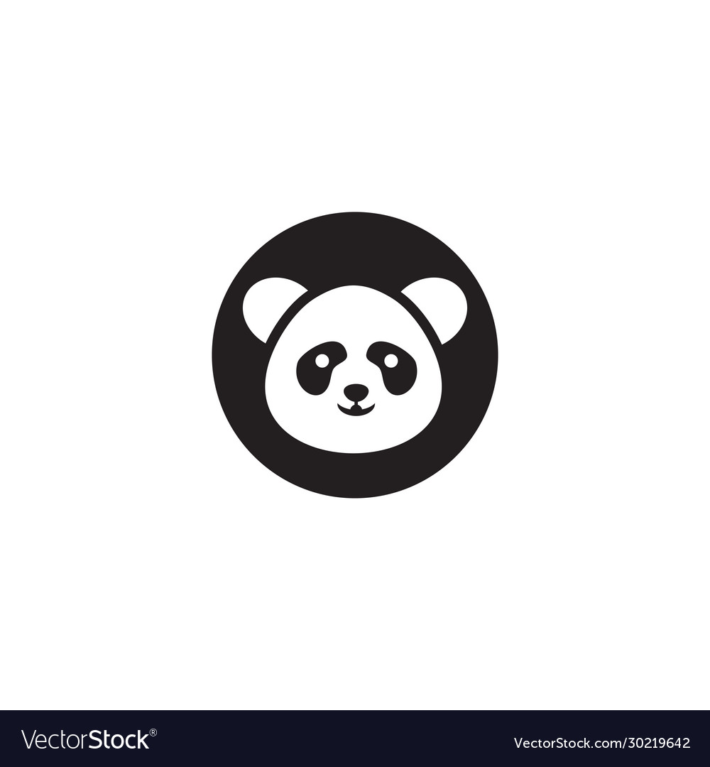 Panda icon logo design template Royalty Free Vector Image