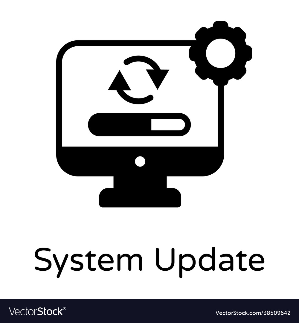System update Royalty Free Vector Image - VectorStock