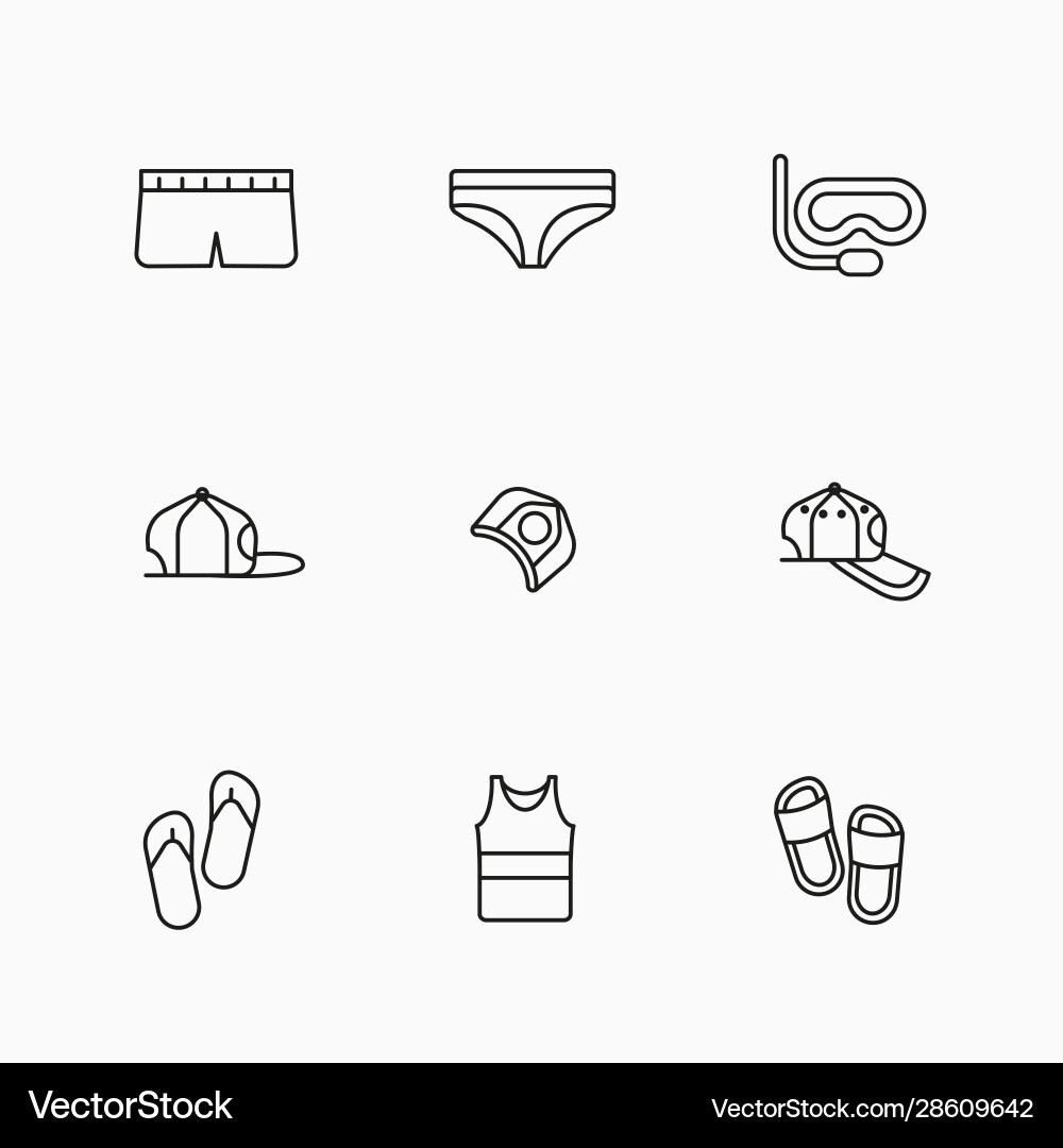 Template and linear icons for travel weekend Vector Image