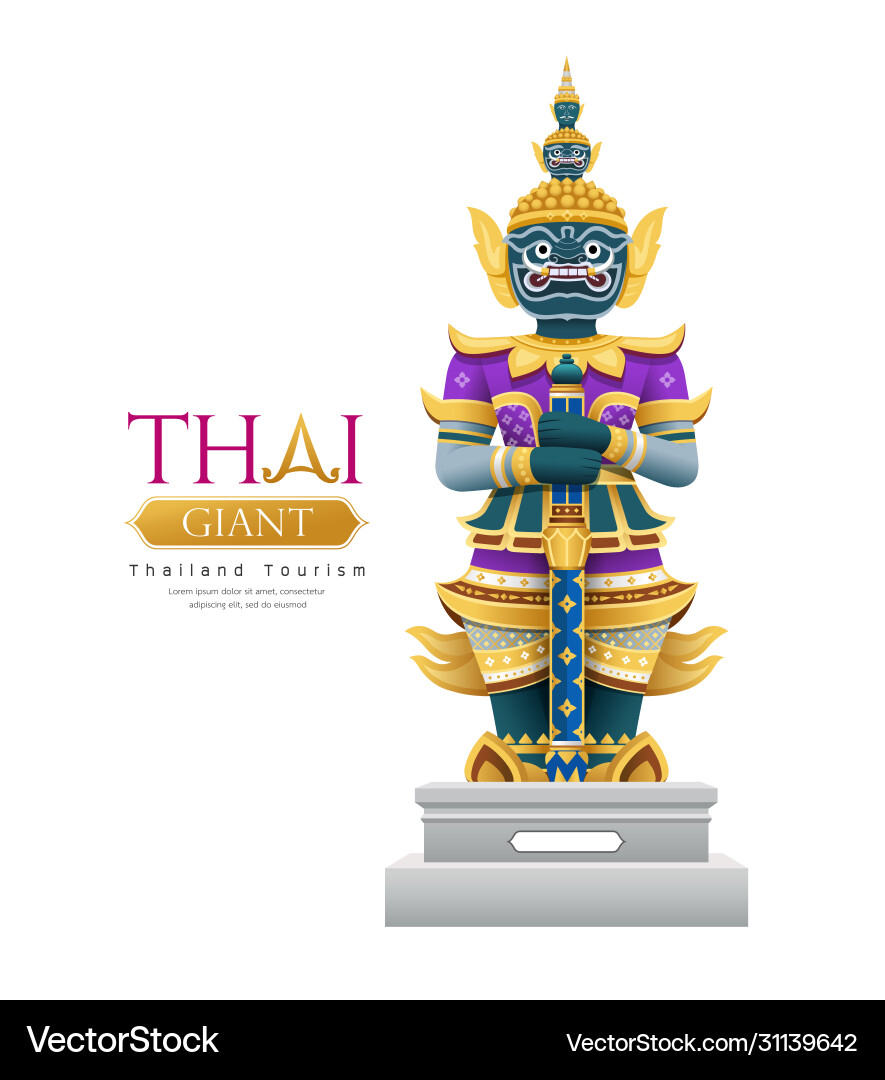 Thai giant design isolated on white background Vector Image