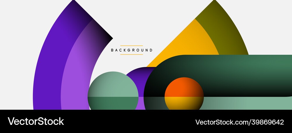 Trendy shapes color minimal design composition Vector Image