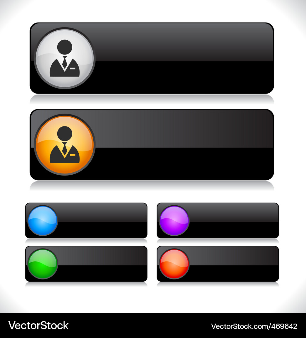 Website template buttons Royalty Free Vector Image