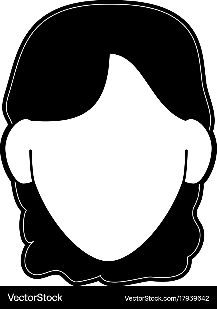 Woman avatar head icon image Royalty Free Vector Image