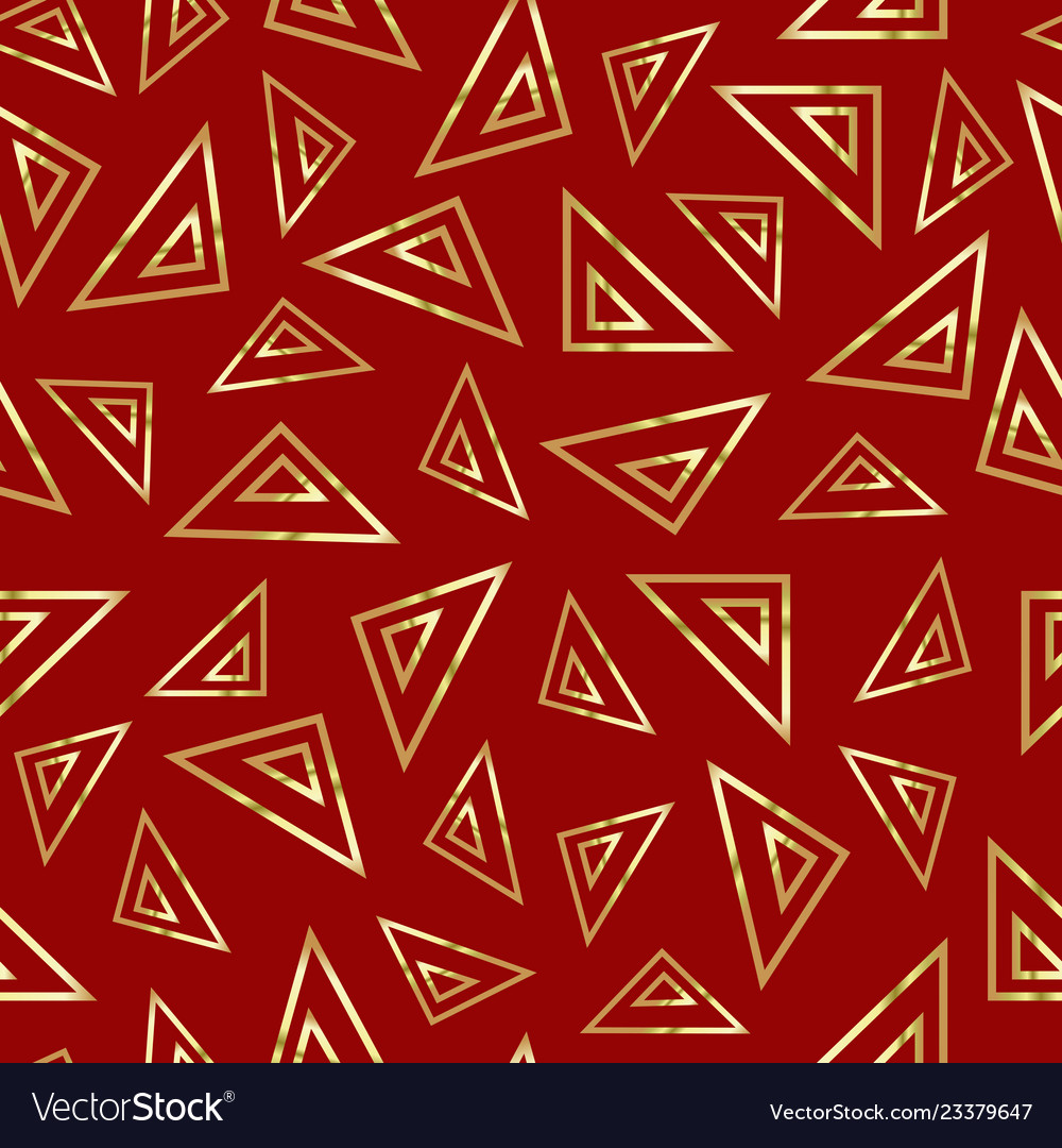 A pattern of repeating triangles on red Royalty Free Vector