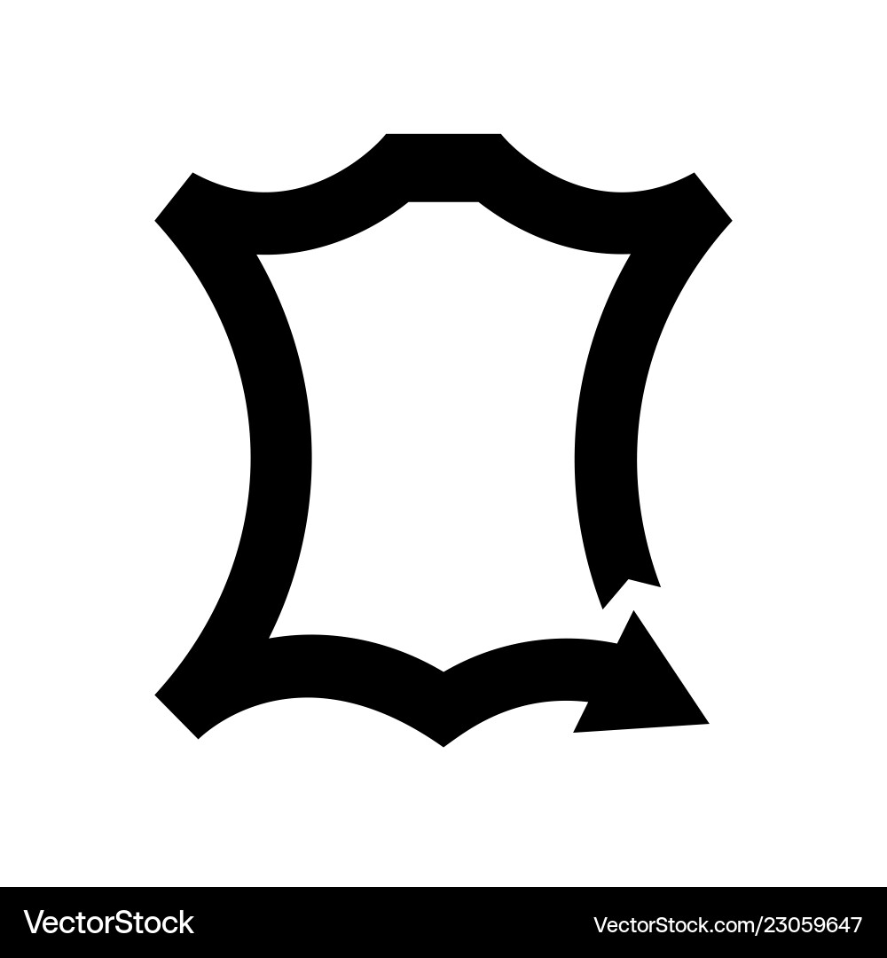 Leather logo icon recycled symbol Royalty Free Vector Image