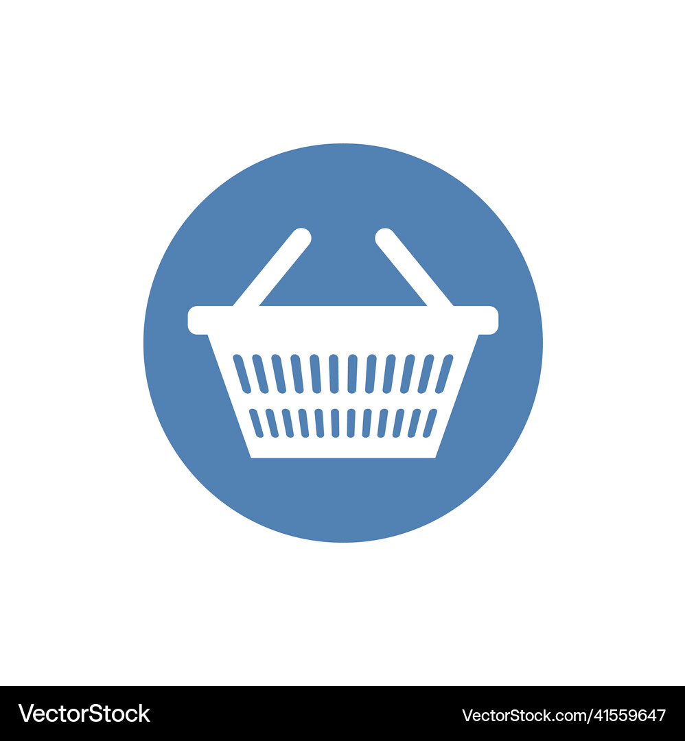 Market basket icon design template eps 10 Vector Image