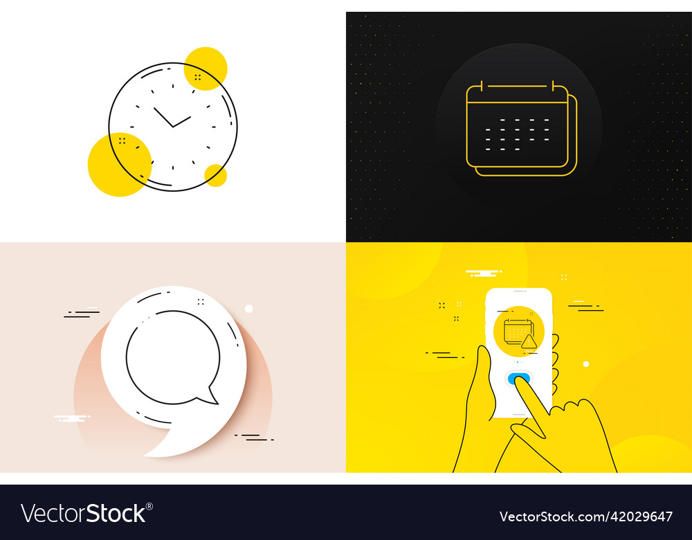 Minimal set of speech bubble notification Vector Image