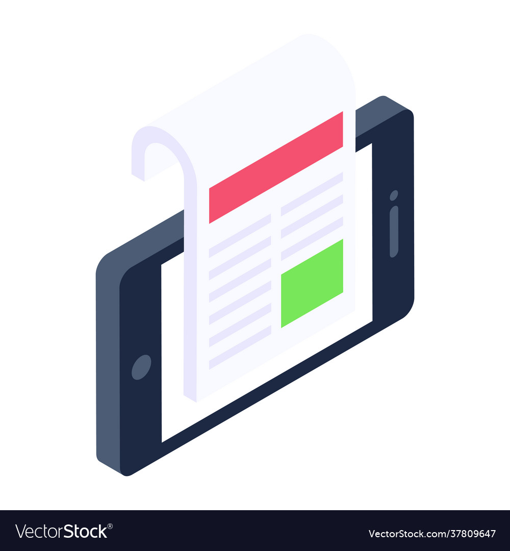 Mobile article Royalty Free Vector Image - VectorStock