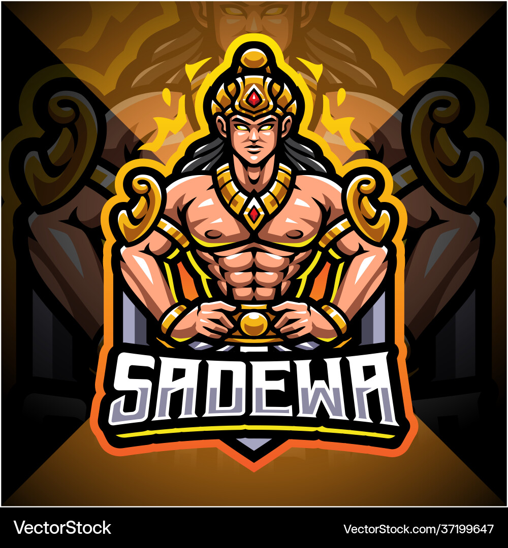 Sadewa esport mascot logo design Royalty Free Vector Image