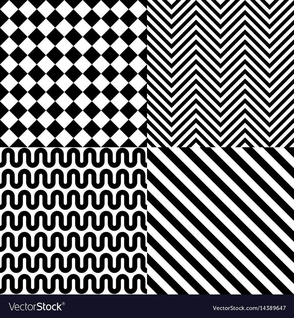 Seamless abstract pattern set Royalty Free Vector Image