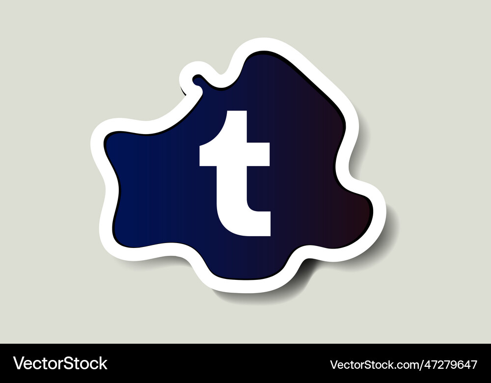 Tumblr logo is a stylized representation Vector Image