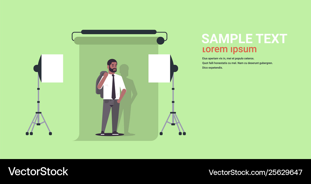 Young man model in formal wear posing modern Vector Image