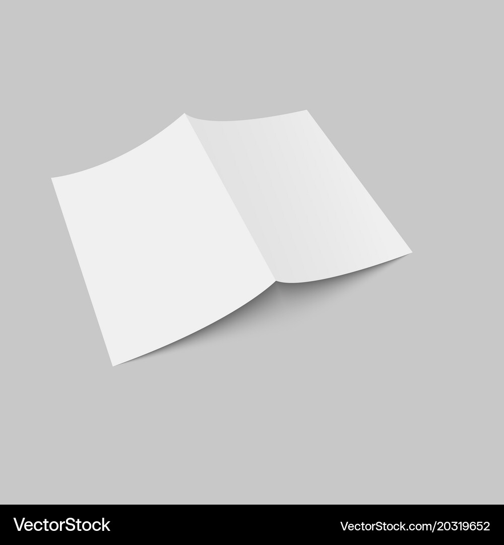 Blank open magazine mock up Royalty Free Vector Image