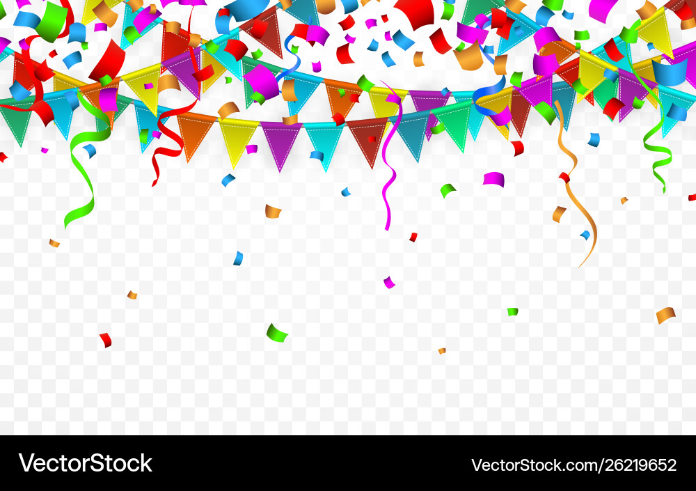 Colorful confetti celebration carnival party Vector Image
