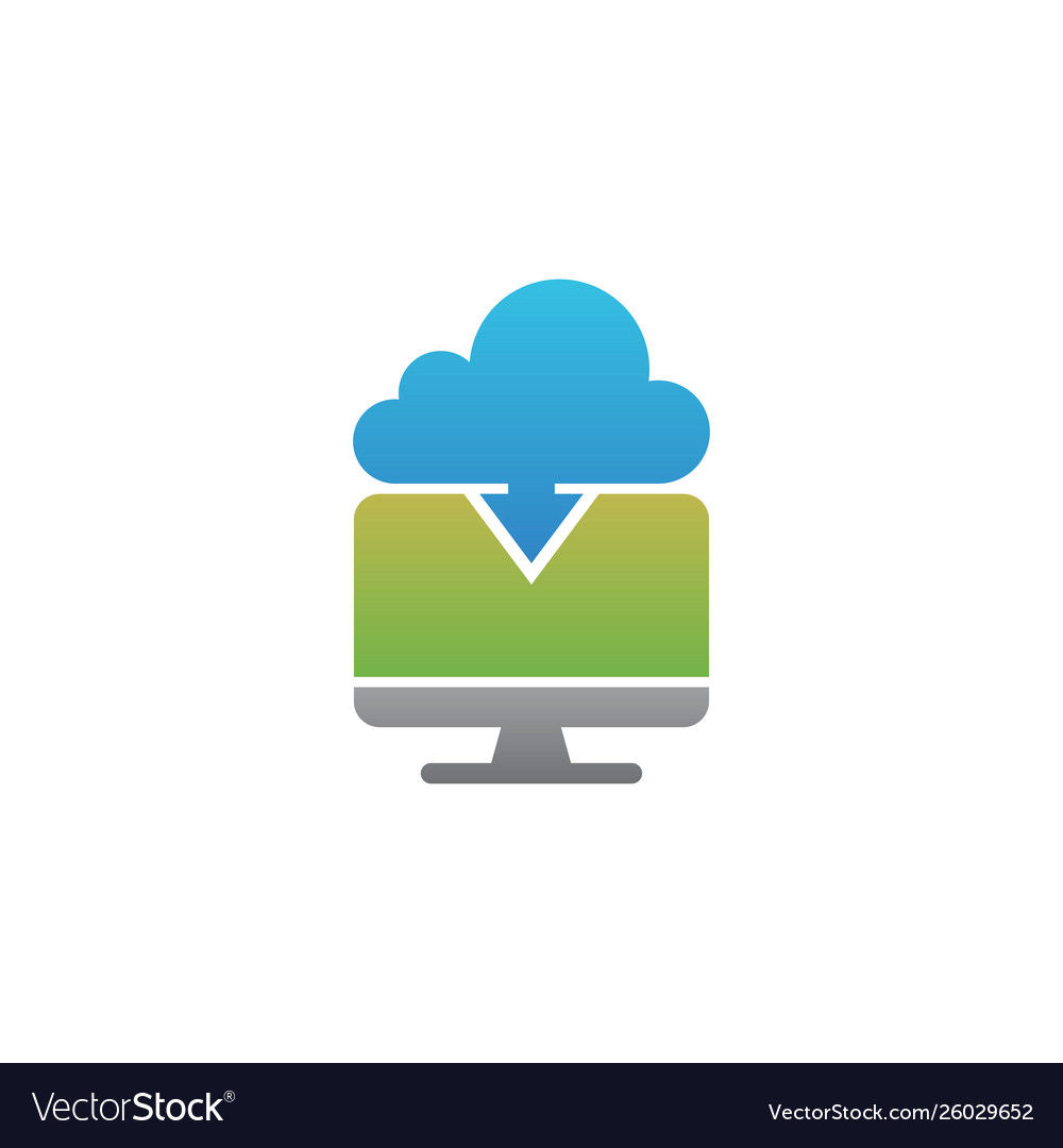 Computer logo template Royalty Free Vector Image