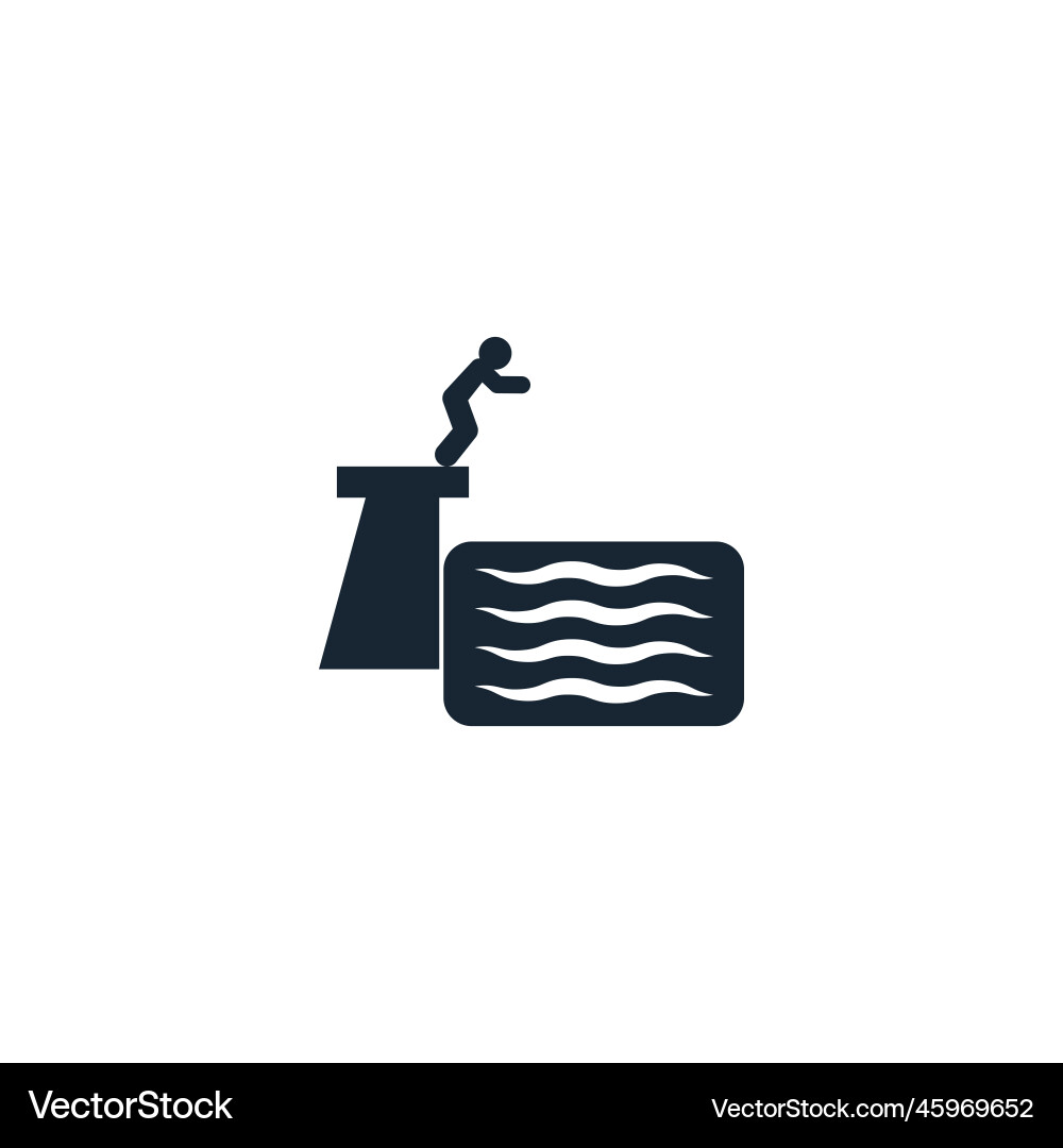 Diving creative icon from sport icons collection Vector Image